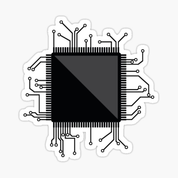 "MicroChip Engine" Sticker for Sale by Phantasmal-2-do | Redbubble