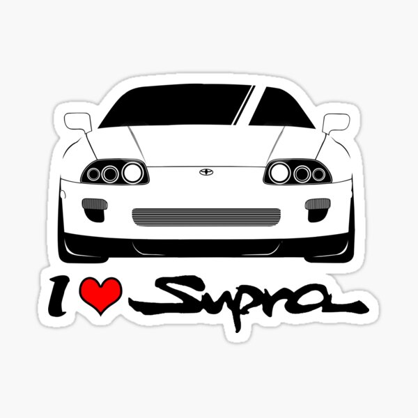 "Japan Toyota Supra JDM Sports Car" Sticker for Sale by anjanaartz ...