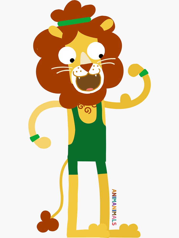 "Animanimals Lion" Sticker for Sale by FILMBILDER | Redbubble