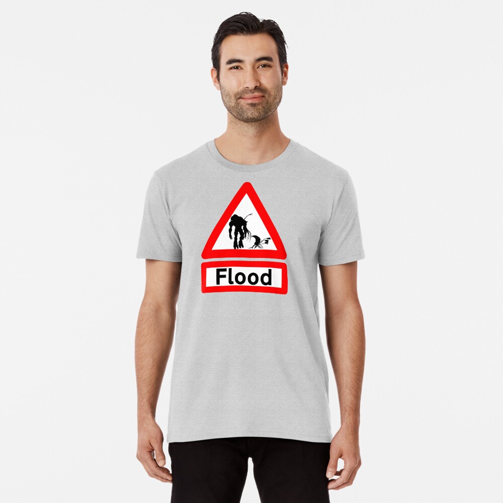 "Warning Flood" Sticker for Sale by OfficeShedInd | Redbubble