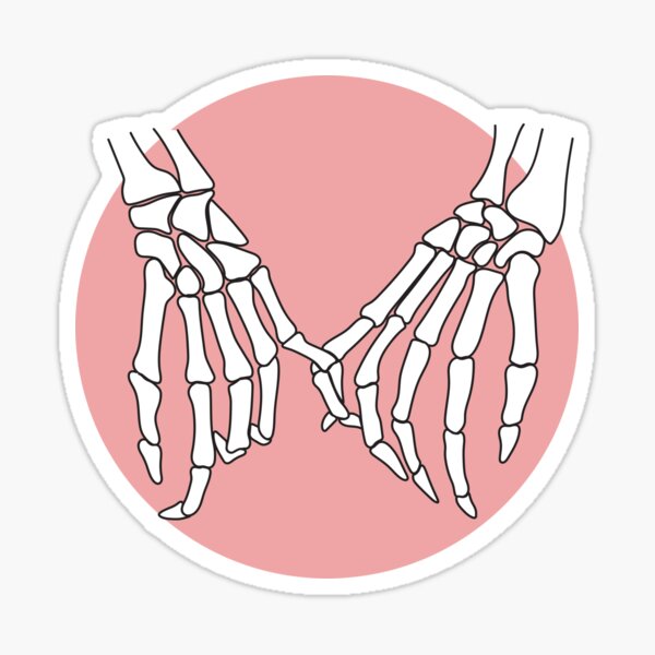 "Hands holding pinkies" Sticker for Sale by sophieklen | Redbubble