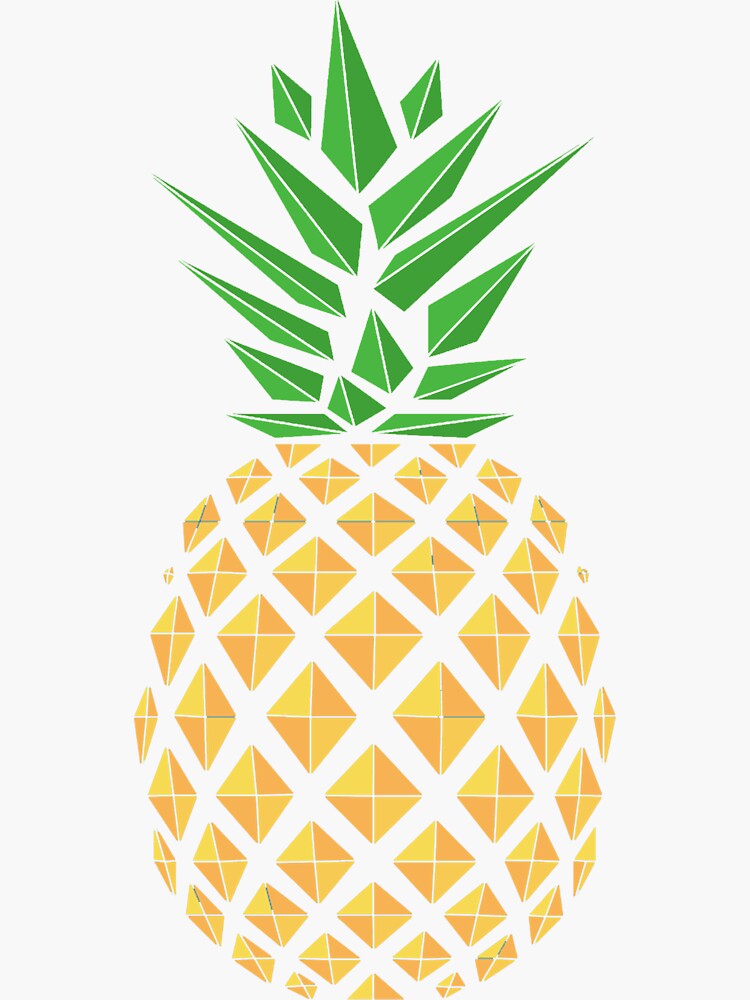 "Geometric Pineapple Fruit Clipart" Sticker for Sale by LocoShirts ...