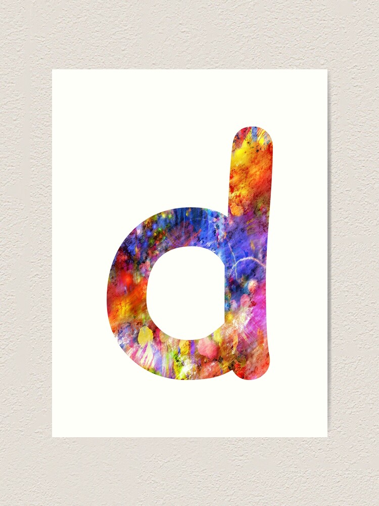 Lámina artística «Letra d Minúscula Alfabeto Colorido d Regalo» de ...