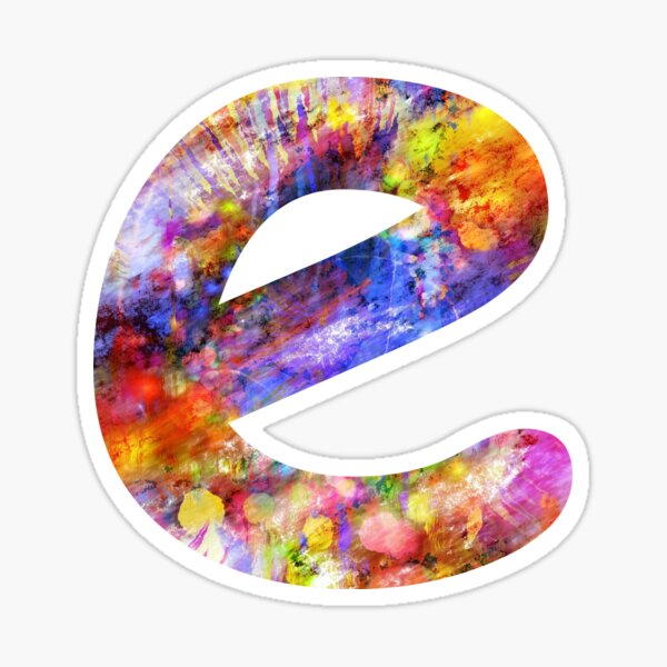 "Letter e Lower Case Alphabet Colorful e Gift" Sticker for Sale by ...