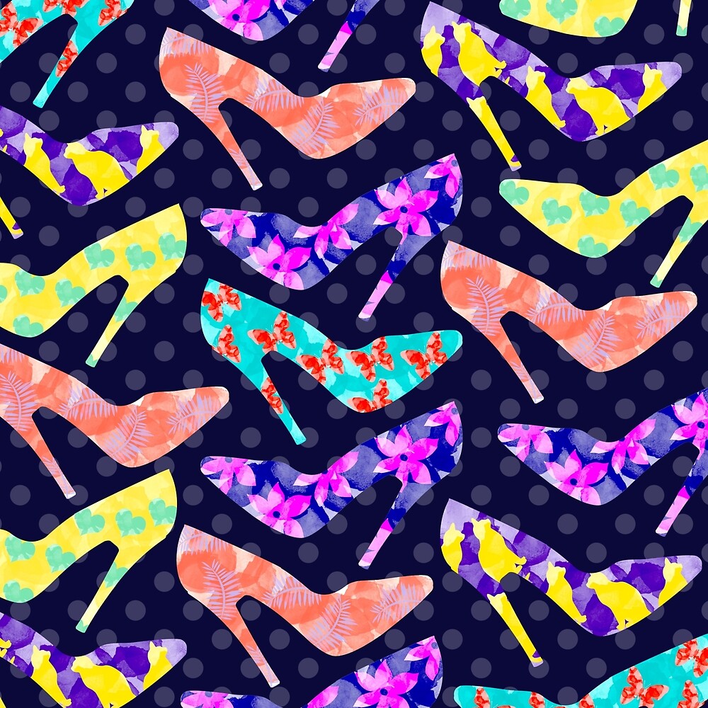 "Colorful High Heels Pattern" by danaestudio | Redbubble