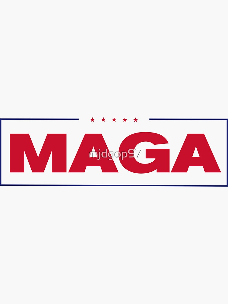 "MAGA" Sticker for Sale by mjdgop97 | Redbubble