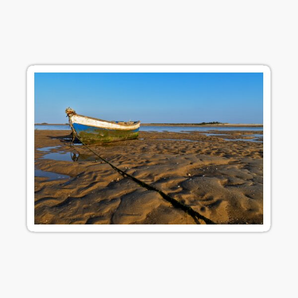 "Old Fishing Boat and Low Tide" Sticker for Sale by AngeloDeVal | Redbubble