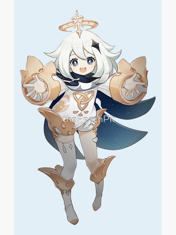 "Genshin Impact Paimon Full Body" Art Print by thePeachPit | Redbubble