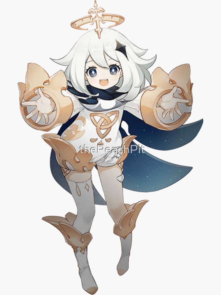 Pegatina «Genshin Impact Paimon Cuerpo completo» de thePeachPit | Redbubble