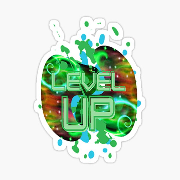 "Level Up Graphic Colorful Abstract Design, nr 3,Bold Vibrant ...