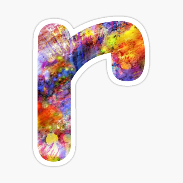 Pegatina «Letra r Minúscula Alfabeto Colorido r Regalo» de Shariss ...