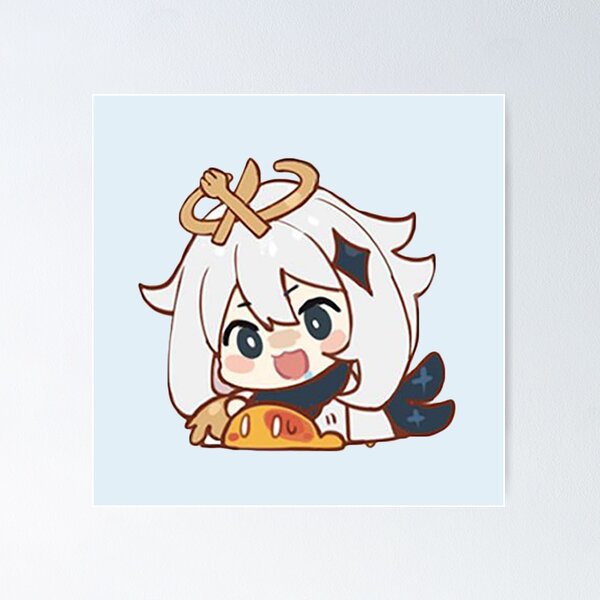 "Genshin Impact Paimon Chibi" Poster for Sale by thePeachPit | Redbubble