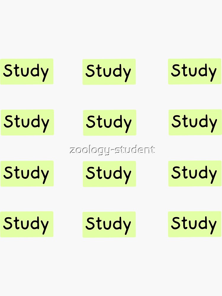 "12 Green Study" Sticker for Sale by zoology-student | Redbubble