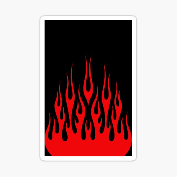 "Red Fire Flames" Sticker for Sale by Ayoub14 | Redbubble
