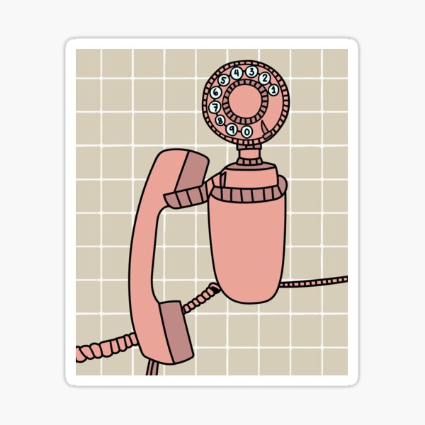 "Old Antique Retro Phones" Sticker for Sale by flofin | Redbubble