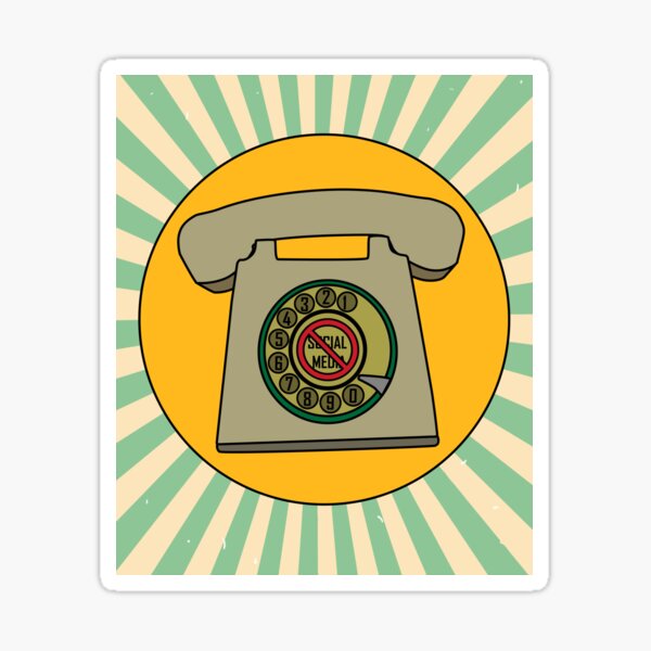 "Old Antique Retro Phones" Sticker for Sale by flofin | Redbubble