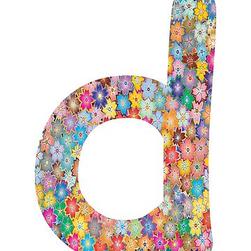 "Letter d Lower Case Alphabet d Colorful Flowers Gift" Photographic ...
