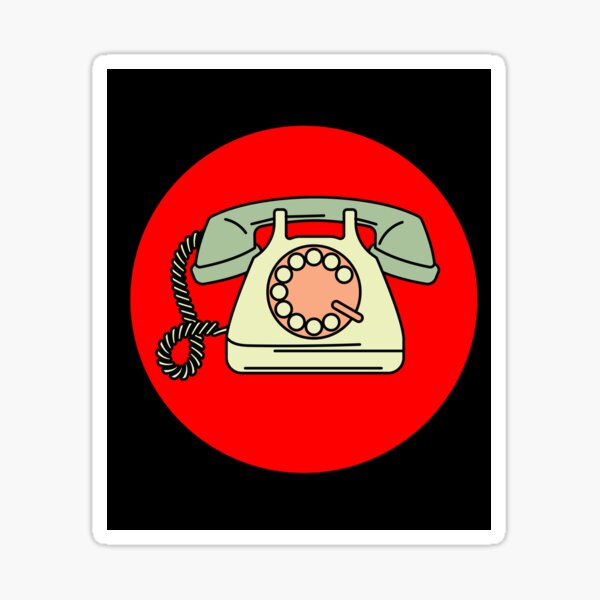 "Old Antique Retro Phones" Sticker for Sale by flofin | Redbubble