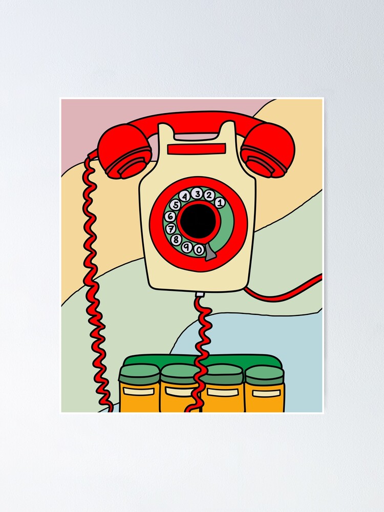 "Old Antique Retro Phones" Poster for Sale by flofin | Redbubble