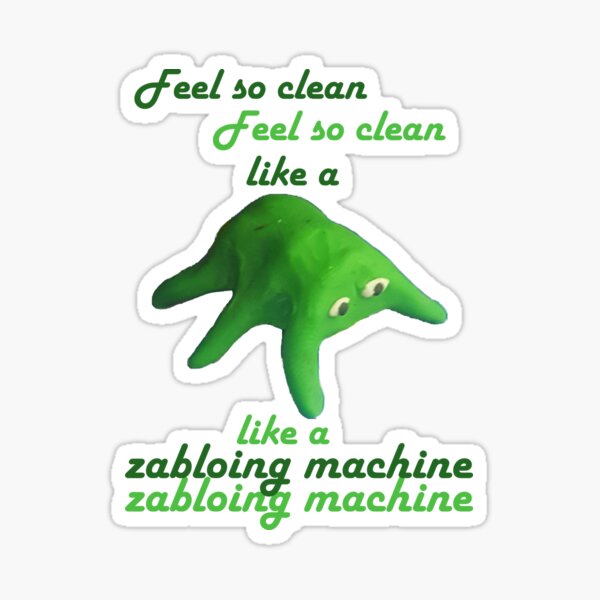 "Zabloing Machine" Sticker for Sale by Ghoul-Jpeg | Redbubble