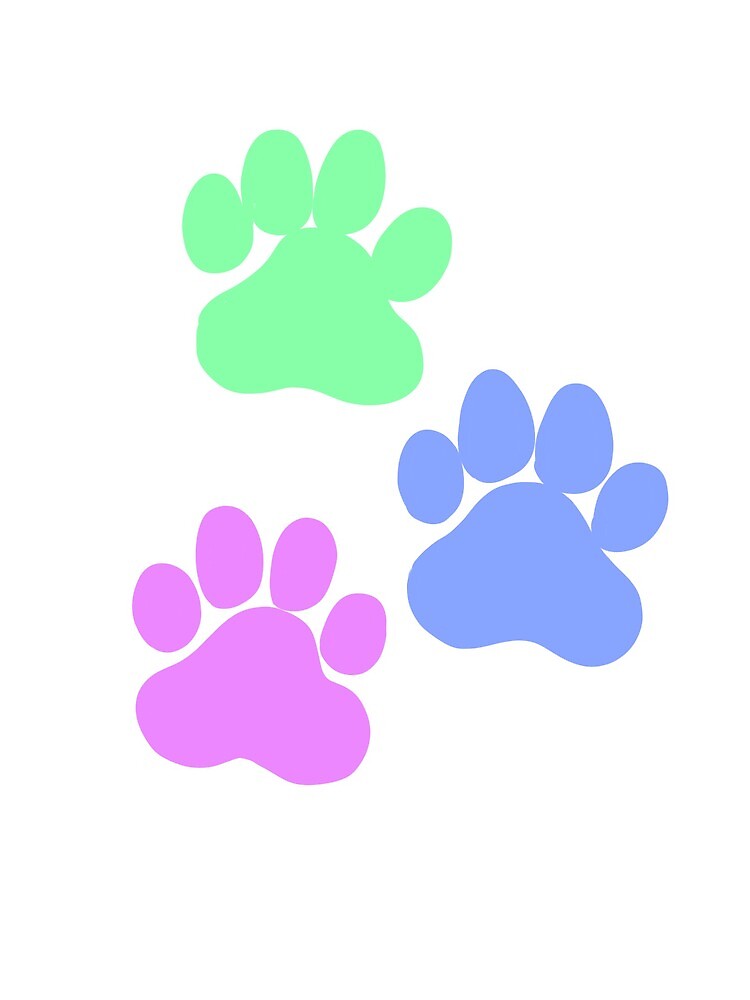 "Tri sticker paw print design preppy aesthetic" Photographic Print by ...