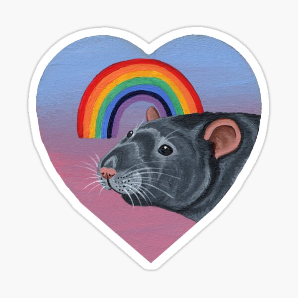 "Rainbow Rat" Sticker for Sale by WolfySilver | Redbubble