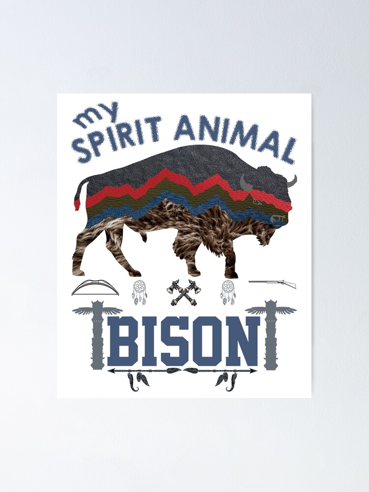 Póster «My Spirit Animal Bison / Buffalo, símbolo sagrado de los indios ...