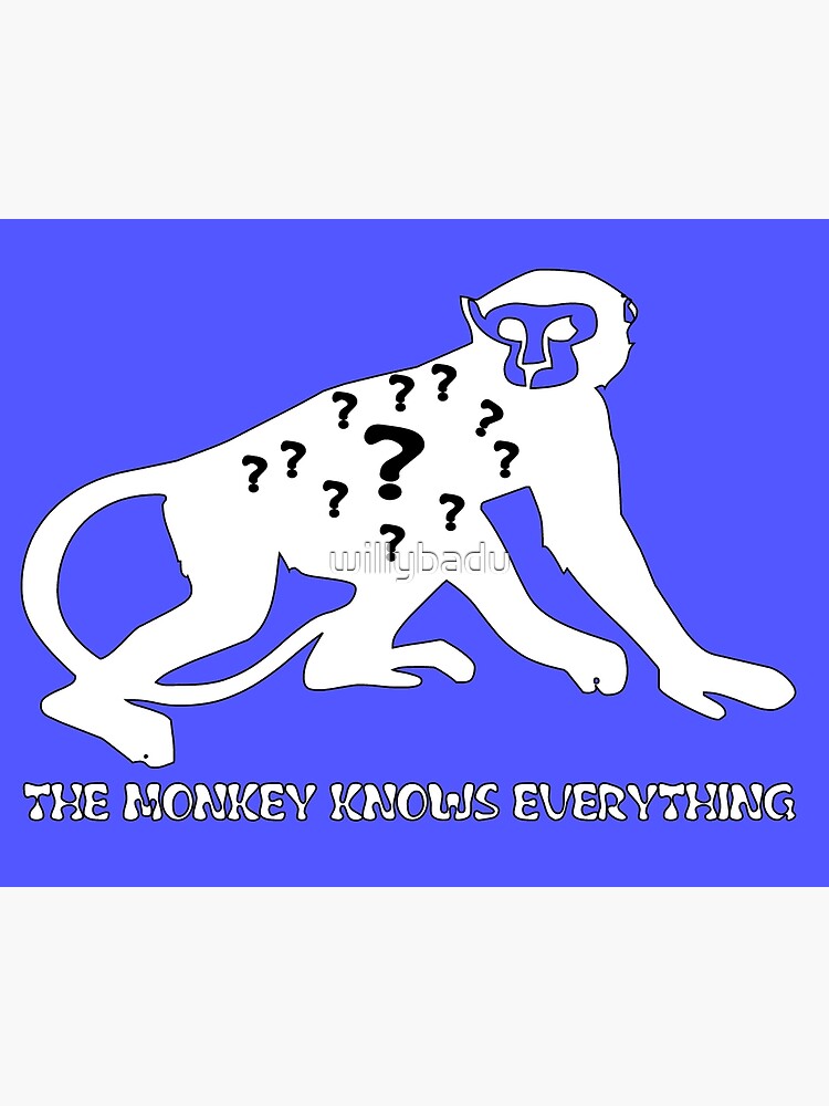 "Smart Monkey Funny Meme" Poster by willybadu | Redbubble