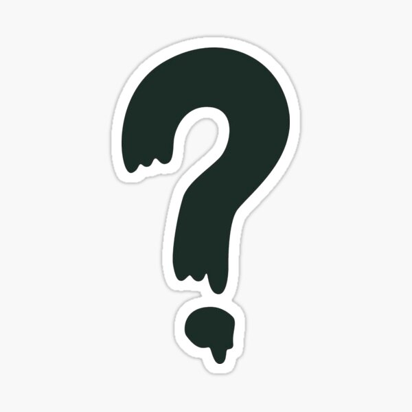 "question mark" Sticker by lovescull | Redbubble