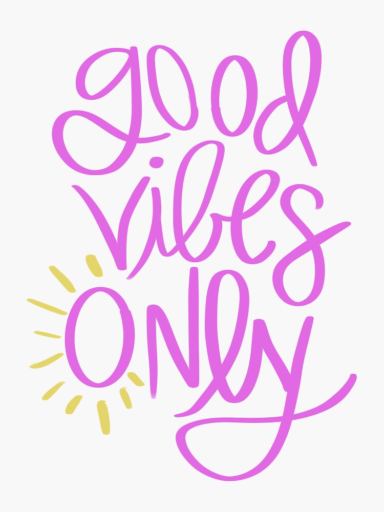 "Good vibes only aesthetic preppy " Sticker for Sale by cameryn-creates ...