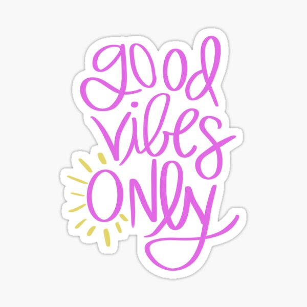 "Good vibes only aesthetic preppy " Sticker for Sale by cameryn-creates ...