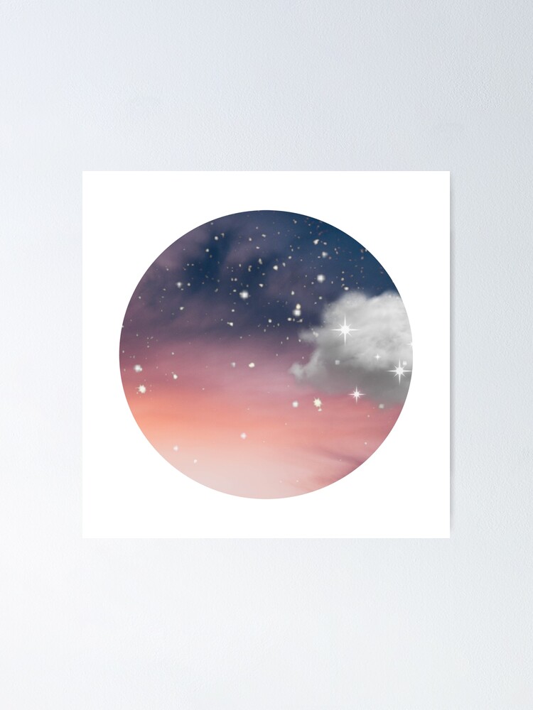 "Aesthetic Circle Sticker" Poster for Sale by pirahkp | Redbubble