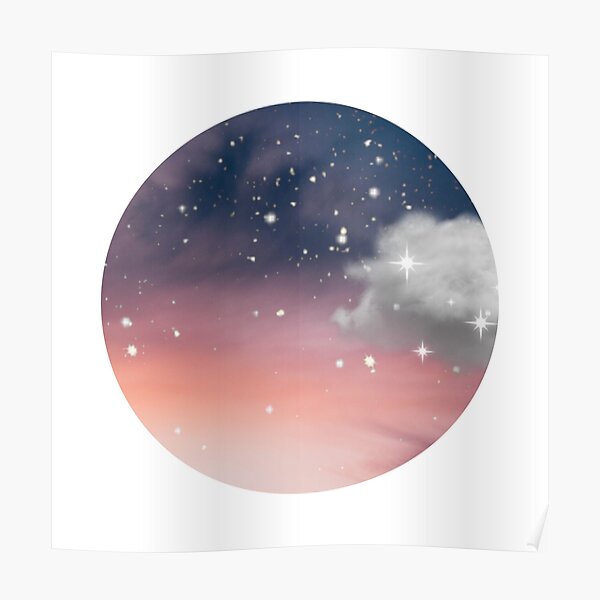 "Aesthetic Circle Sticker" Poster for Sale by pirahkp | Redbubble