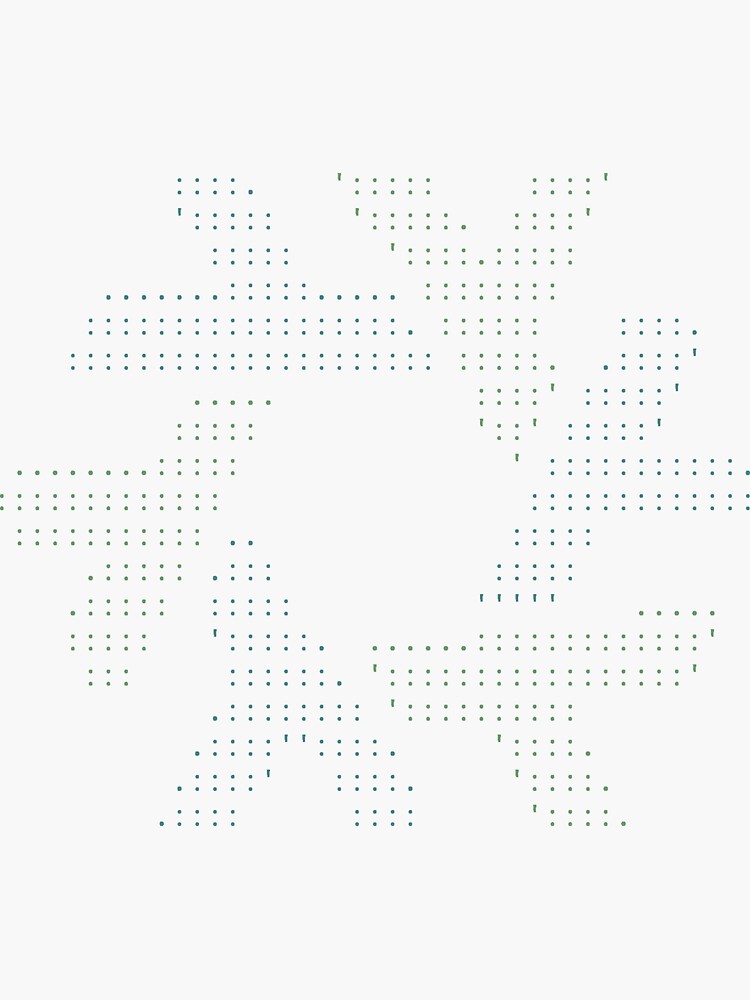 "NixOS Linux Neofetch ASCII Art Logo" Sticker for Sale by WhateverIs ...