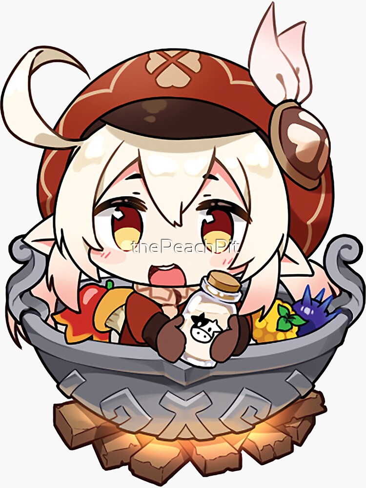 "Genshin Impact Klee Chibi #1" Sticker for Sale by thePeachPit | Redbubble