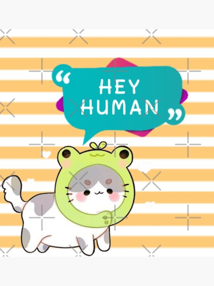 "hey human" Sticker by Kuraya7211 | Redbubble