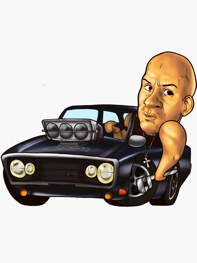 "dominic toretto" Sticker for Sale by Design-Busuk | Redbubble