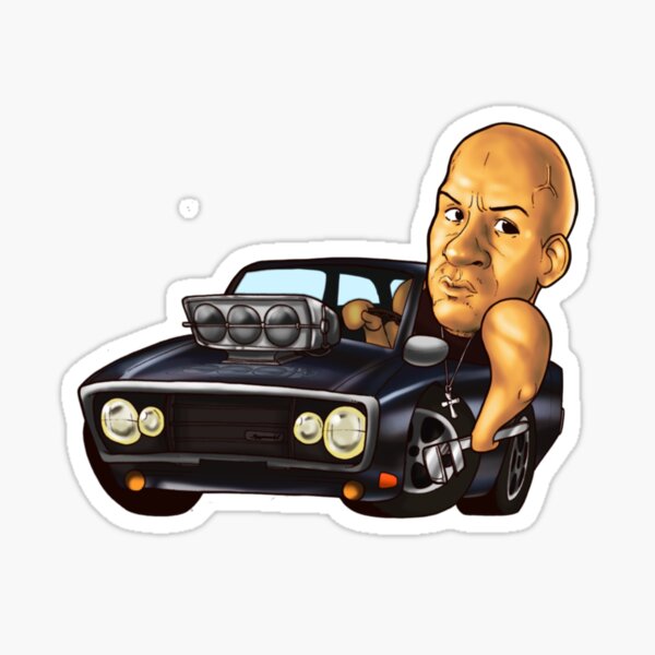 "dominic toretto" Sticker for Sale by Design-Busuk | Redbubble