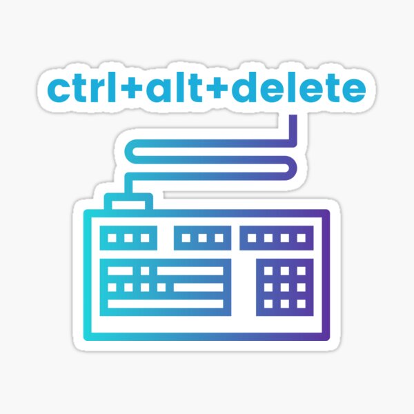 "ctrl alt delete / keyboard / gamer / gaming" Sticker for Sale by ...