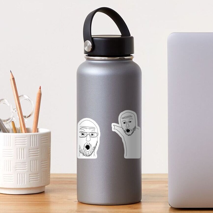 "Soyjacks wojack meme sticker" Sticker for Sale by orringe | Redbubble