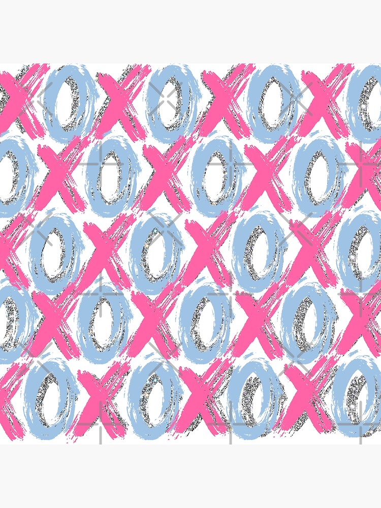 "XOXO - pink and blue" Poster by juliasantos5 | Redbubble
