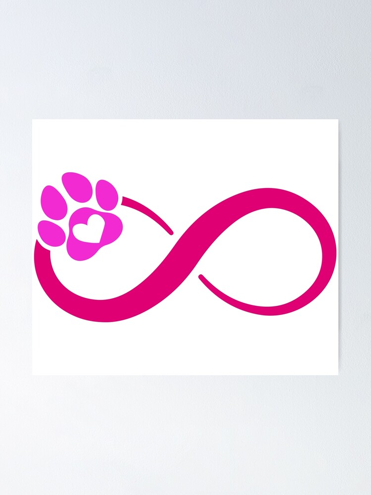 "Paw print infinity" Poster for Sale by cadesigns1 | Redbubble