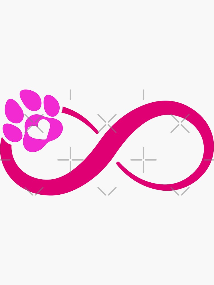 "Paw print infinity" Sticker for Sale by cadesigns1 | Redbubble