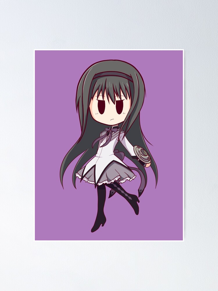 "Chibi Homura" Poster by ShadowKitten27 | Redbubble