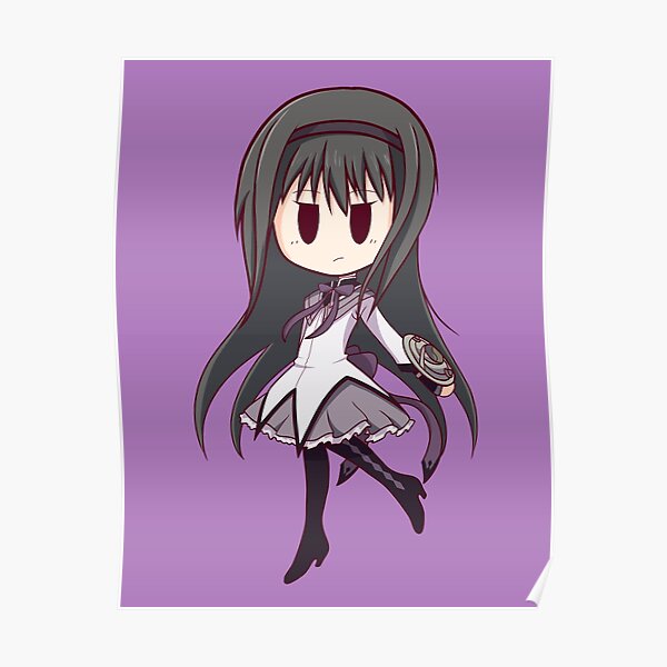 "Chibi Homura" Poster by ShadowKitten27 | Redbubble