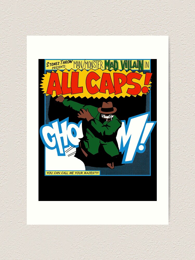 "Mf Doom mf doom all caps " Art Print for Sale by pecanssplosh | Redbubble