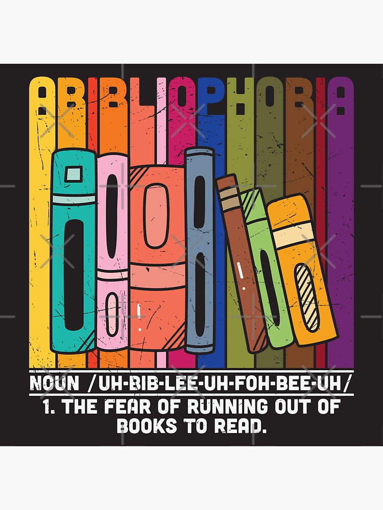 "Abibliophobia Definition Retro" Sticker for Sale by KrisSidDesigns ...