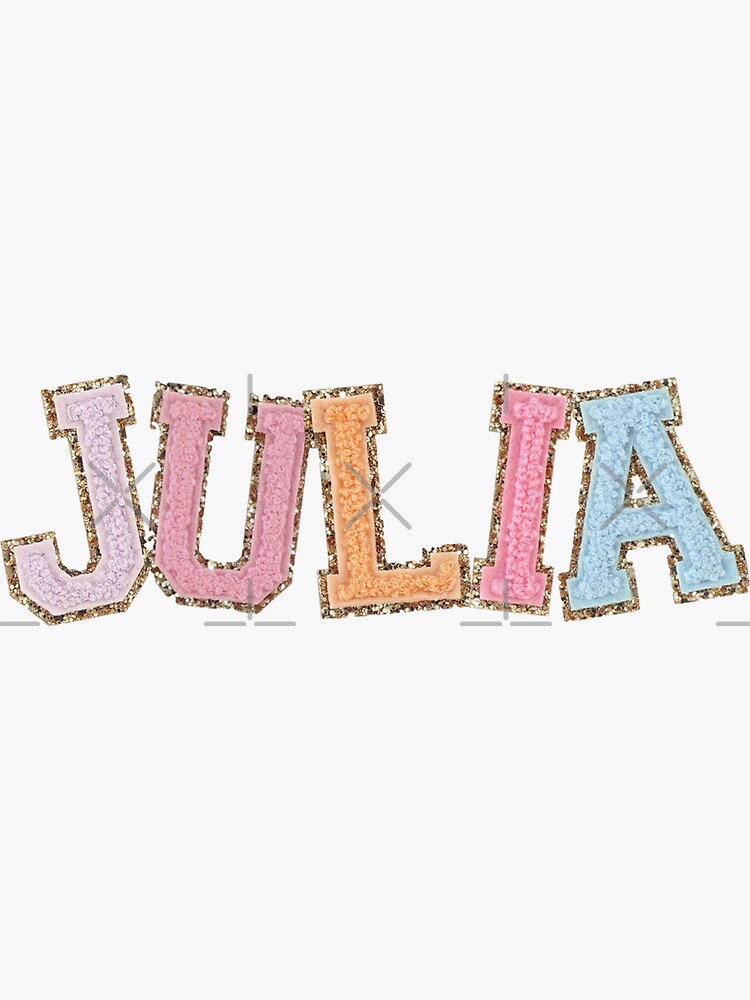 "JULIA patch name" Sticker for Sale by juliasantos5 | Redbubble