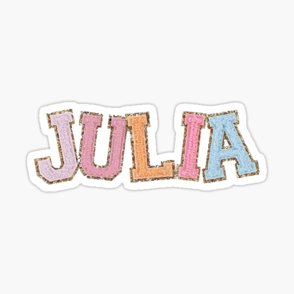"JULIA patch name" Sticker for Sale by juliasantos5 | Redbubble