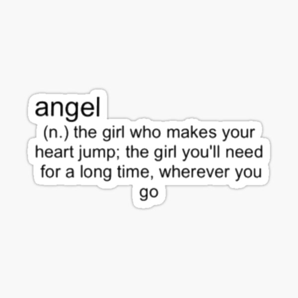 " angel definition" Sticker for Sale by boci9 | Redbubble